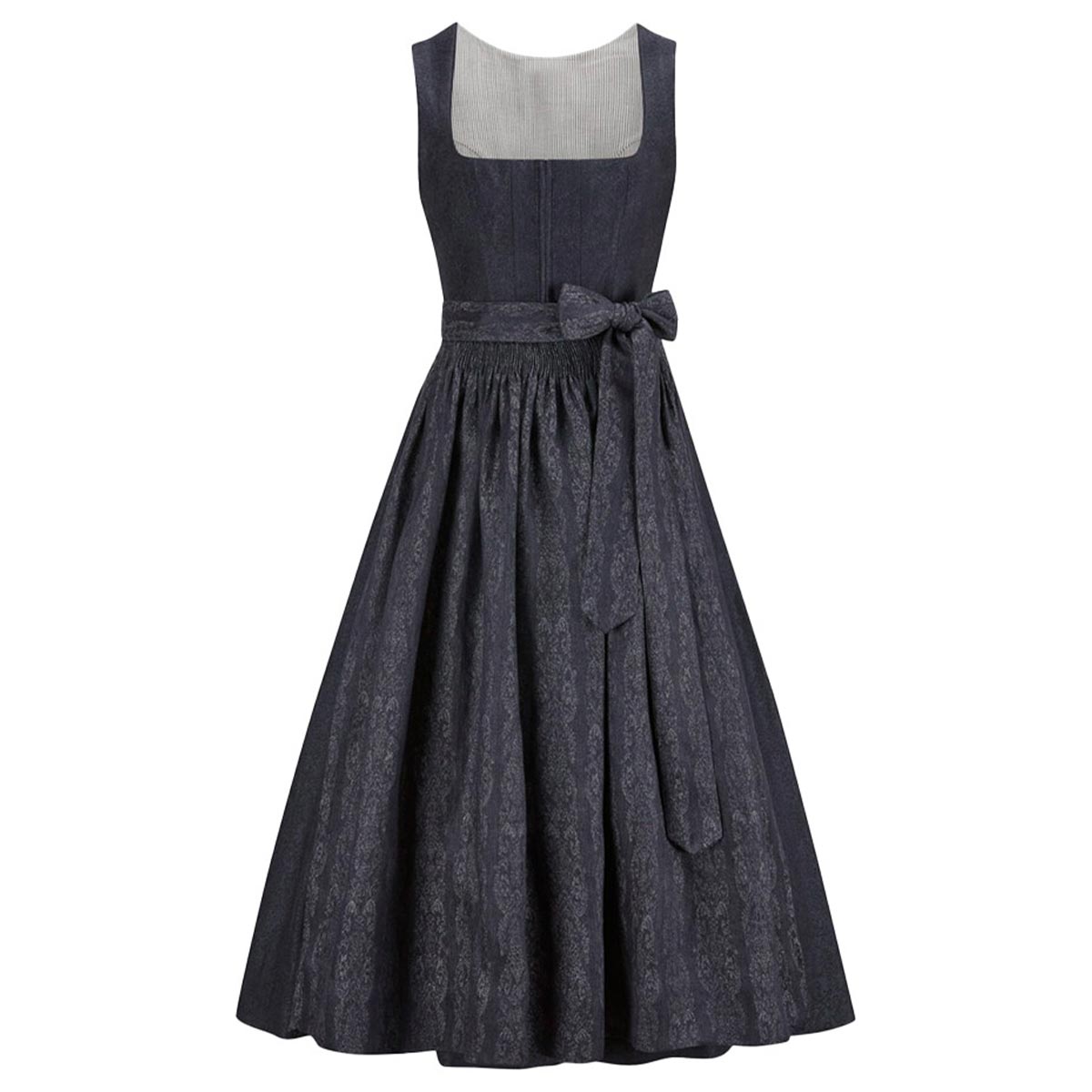 Dark Gray Dirndl – Elegant Bavarian Dress – Oktoberfest Outfits